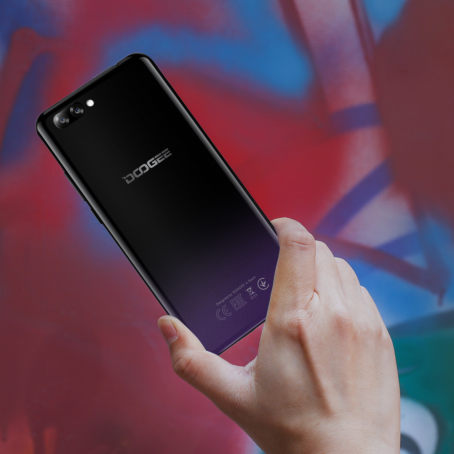 DOOGEE Y7 PLUS Smartphone 4g Débloqué 6.18" Ecran 5080mAh 64GB 16.0MP Superslim Violet Fantôme ...