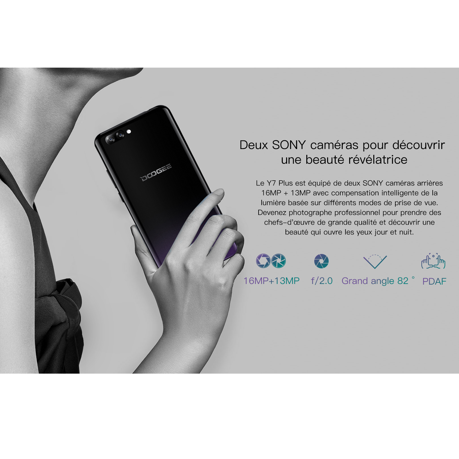 DOOGEE Y7 PLUS Smartphone 4g Débloqué 6.18" Ecran 5080mAh 64GB 16.0MP ...